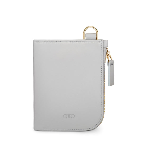 Audi small wallet leather, women, grey – Audi Lifestyle Online Store